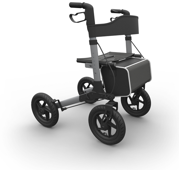 REDGUM All Terrain Comfort Ride SIDE FOLD Walker with Air Filled tyres ...